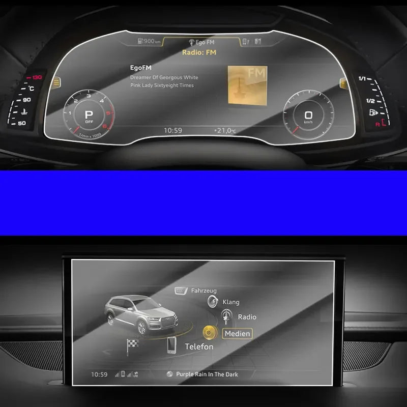 Cockpit + Navigation Screen Protector Set - Audi Q7 2017-2026 – ADRIAN