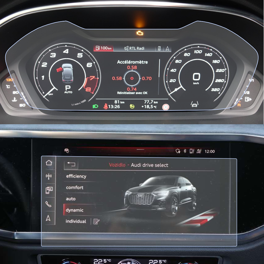 Cockpit + Navigation Screen Protector Set - Audi Q3 2019-2025 – ADRIAN